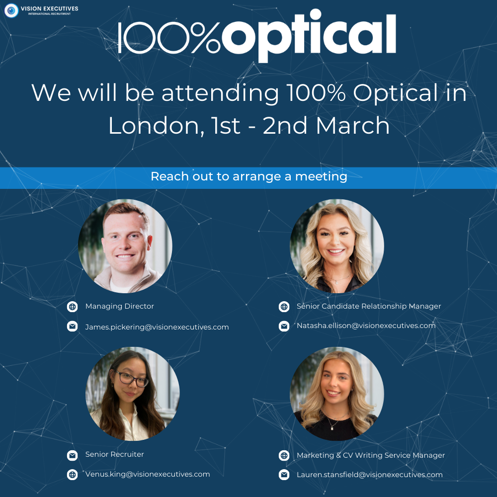 We're Attending 100% Optical!